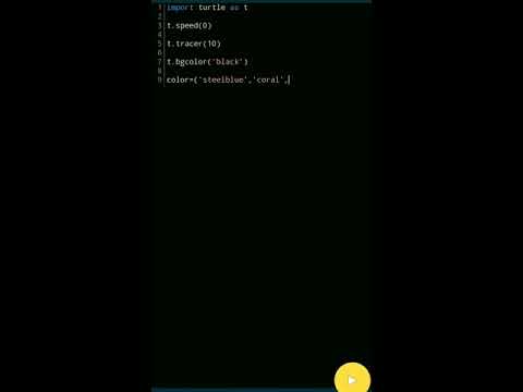 Amazing 3D Smooth Design using Python Turtle Graphics🔥#shorts #youtubeshorts