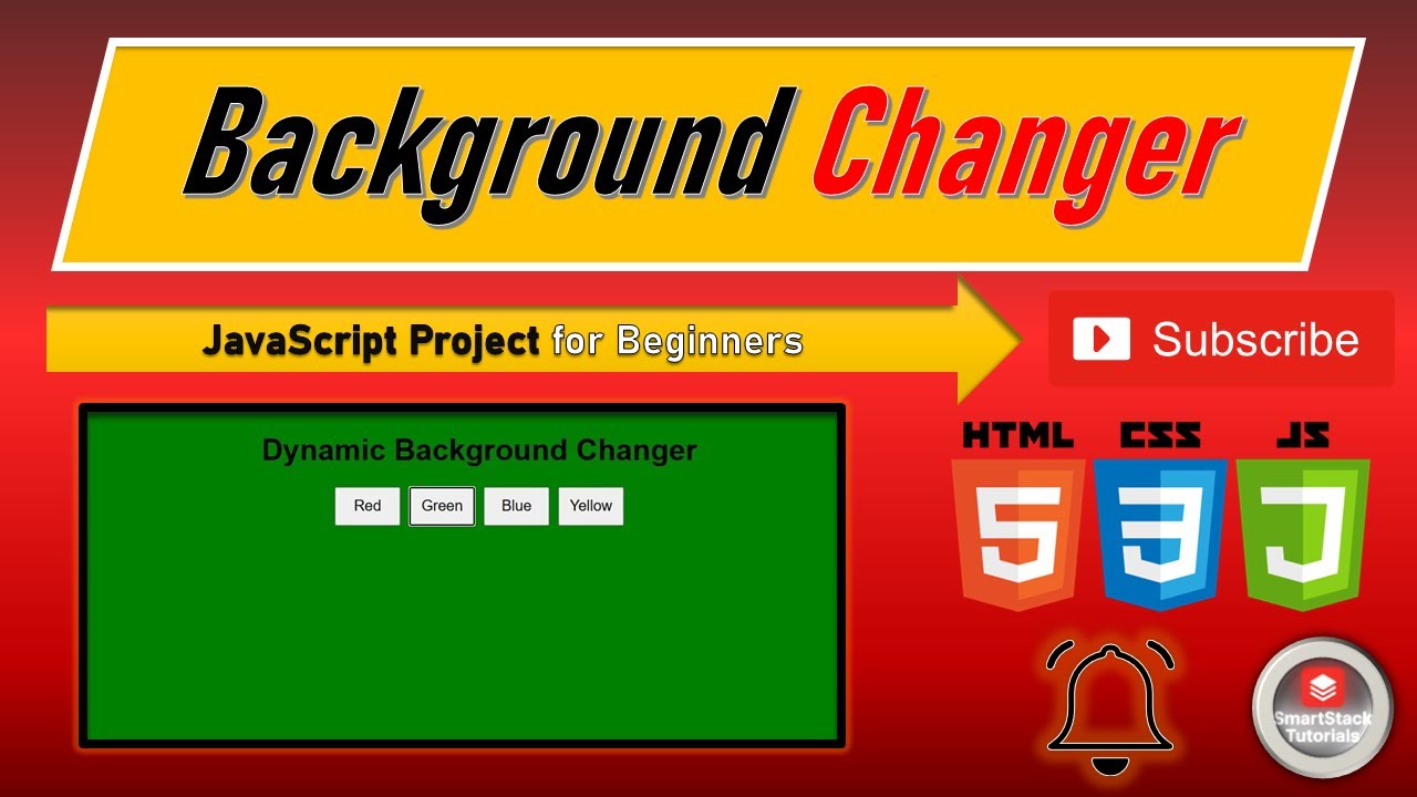 Dynamic Background Color Changer using JavaScript | Beginner Project