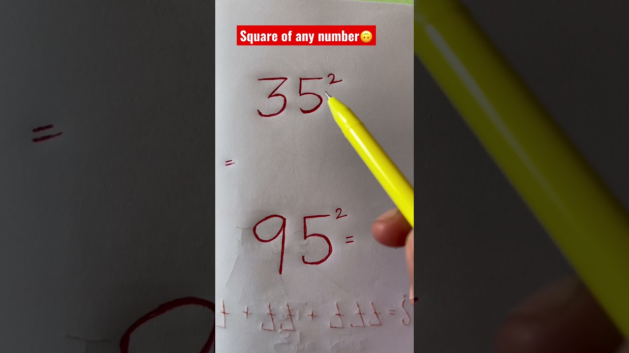 Find Square of any number ending in 5 in just 2 Seconds #math #tutor #mathtrick #learning #square