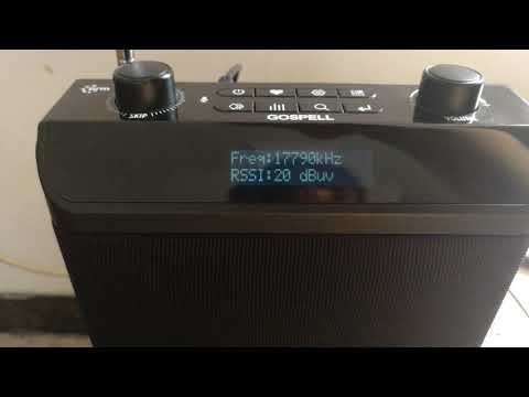 China DRM test 17790KHz xHE-AAC Gospell GR-228BP DRM Receiver