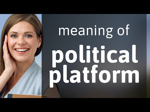 Political platform | POLITICAL PLATFORM definition