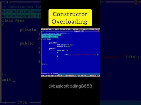 #42 Constructor Overloading in CPP॥ Constructor #overloading#constructor#basicofcoding#shorts#coding