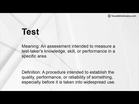 Test Meaning