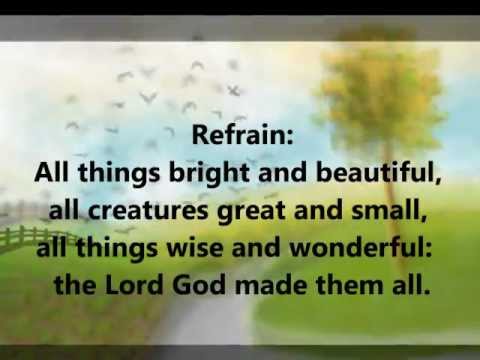 All Things Bright And Beautiful by Kidzup with lyrics