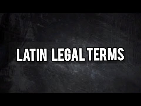 Latin Legal Terms
