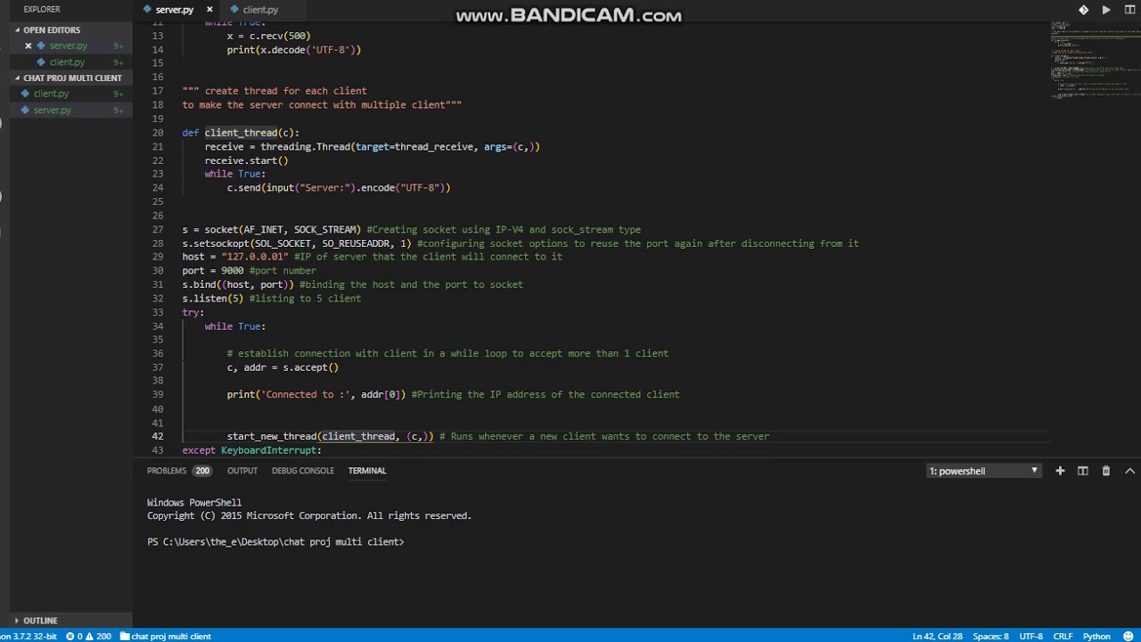 Multi-Client chatting app (using Python)