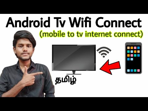 tv wifi connect mobile / how to connect mobile internet to android tv / mobile hotspot to tv / tamil