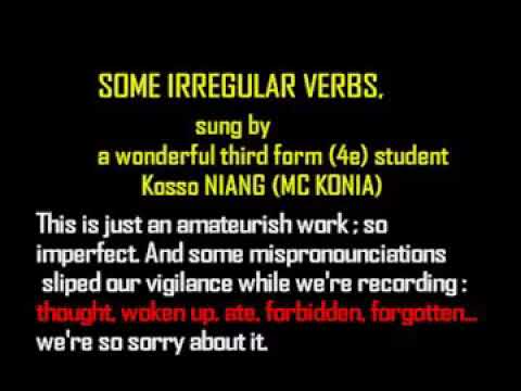 Son🎙irrégulier verbes en anglais from 𝐒𝐄𝐍𝐄𝐆𝐀𝐋🇸🇳🇸🇳🇸🇳