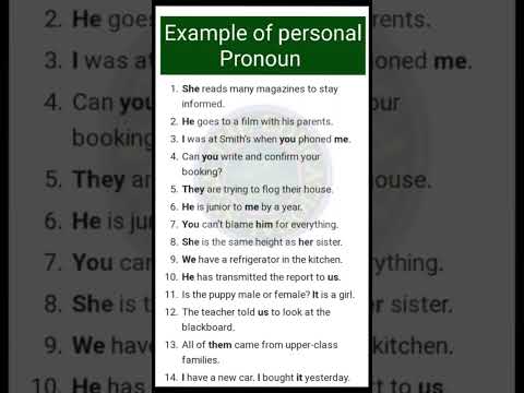 Examples of Personal Pronoun #theeducationalspan