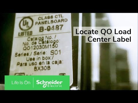 Locating QO Load Center Label for Catalog #, Series & Date Code | Schneider Electric Support