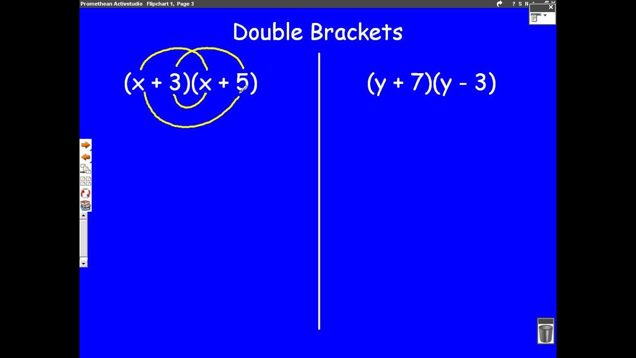 Expanding Brackets Mathscasts