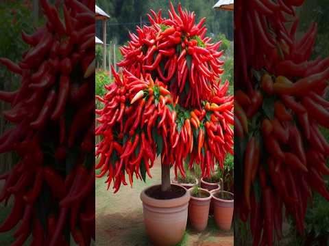 Red Chili Peppers Are Easy To Grow At Home! #growingpeppers