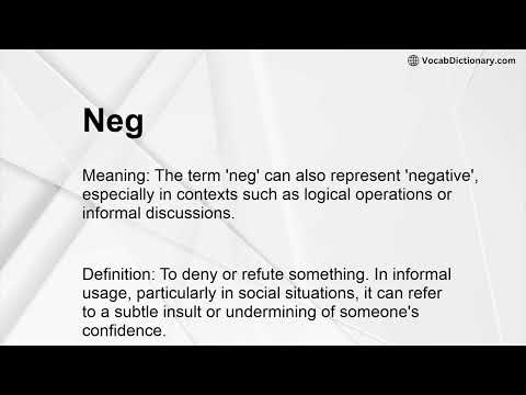 Neg Meaning