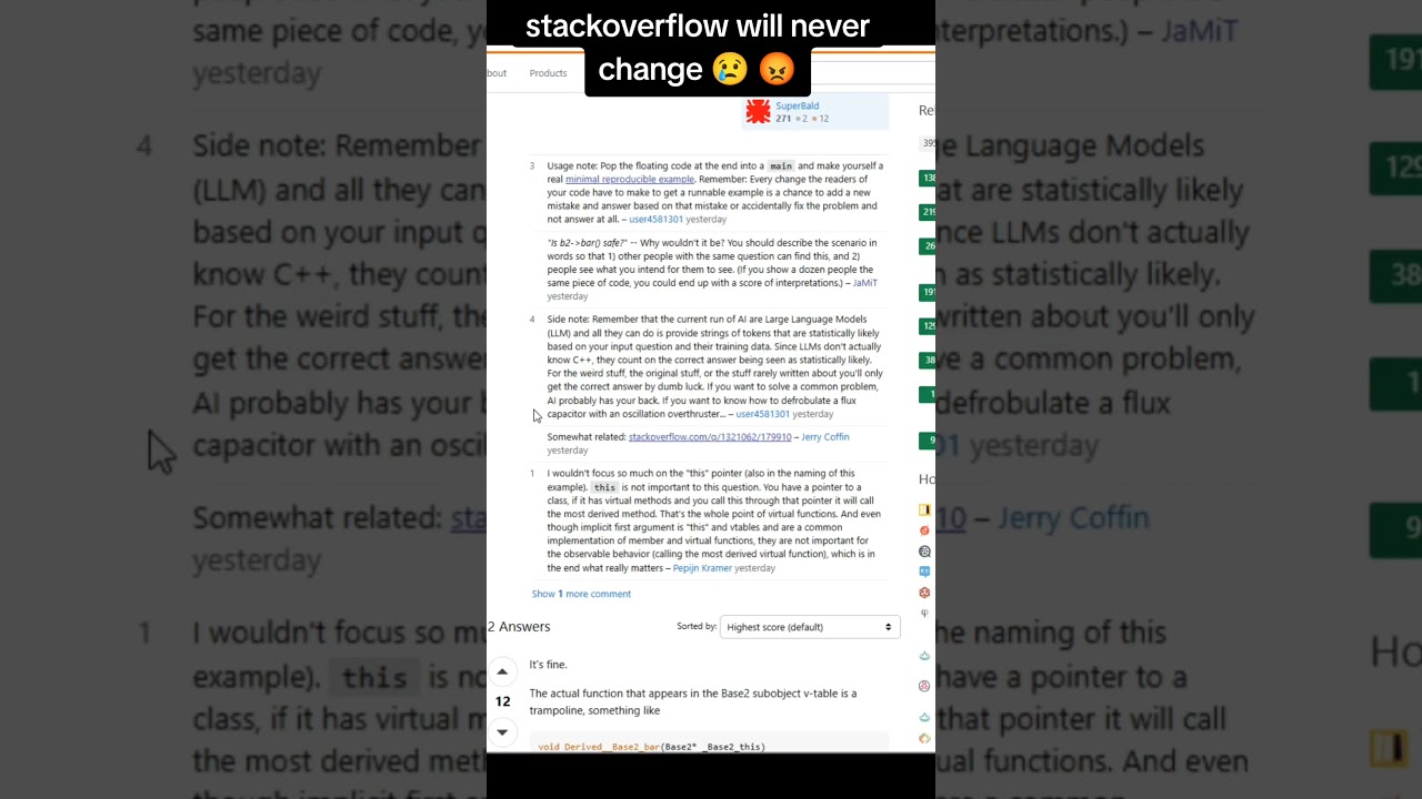 stackoverflow will never change #fyp #coding #programming #computerscience #education