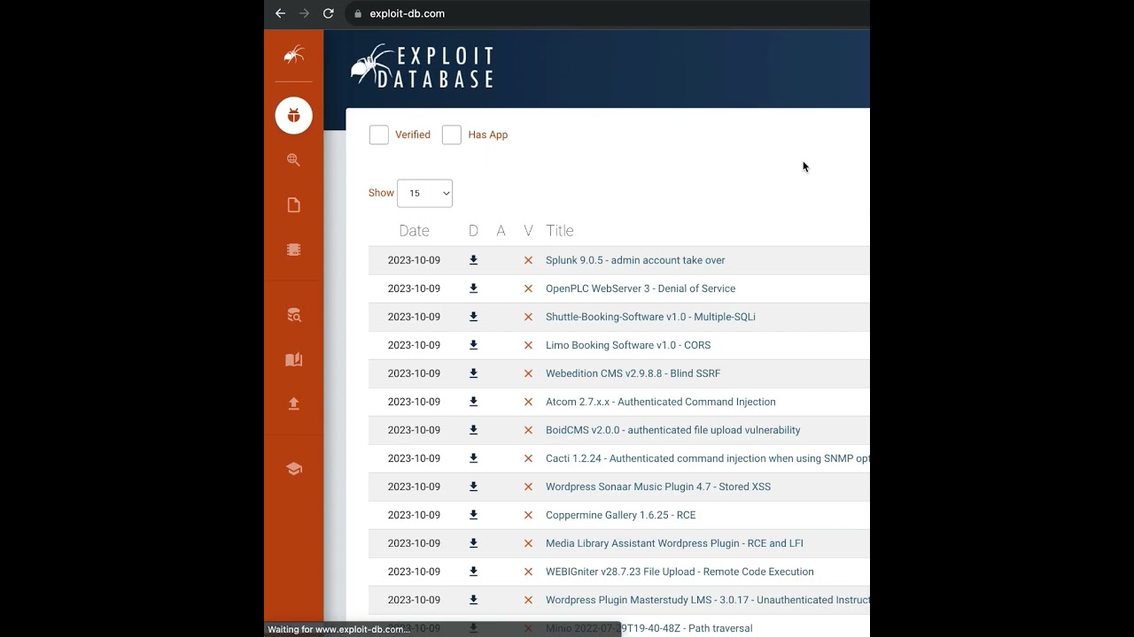 exploit database #ethicalhacking #exploit #penetrationtest #cybersecurity