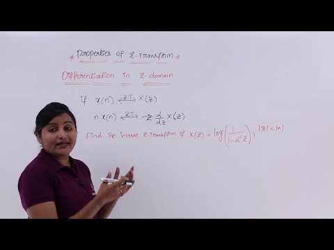 Differentiation in Z-Domain Property Problem Example 1 Video Lecture - Crash Course (English ...