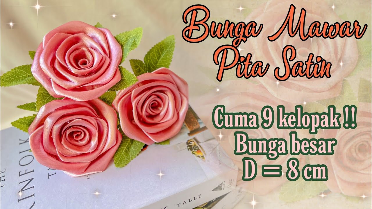 HOW TO MAKE ROSES FROM SATIN RIBBON || DIY SATIN RIBBON ROSE FLOWERS