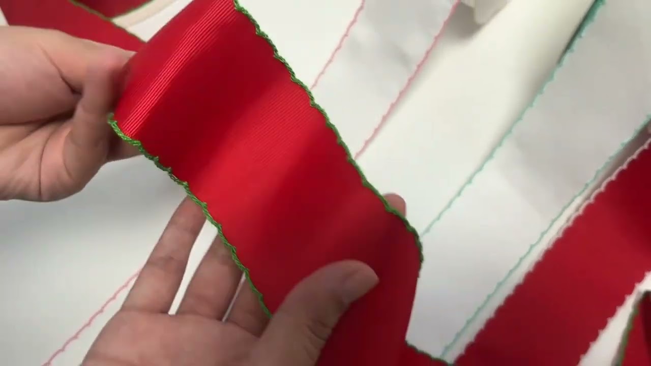 57mm Wide Solid Color Grosgrain Ribbon With MoonStitch Edge