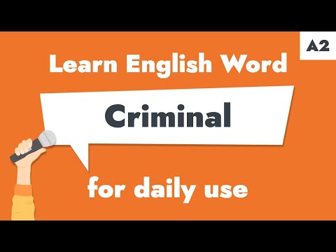 #93 – "Criminal" | Learn A2 English Noun – Discuss legal matters simply.