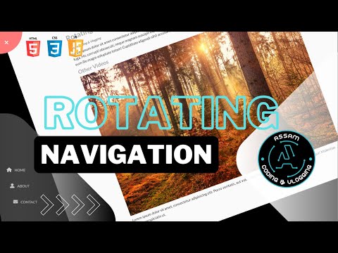 Rotating Navigation Menu || HTML, CSS & JavaScript || #2 || Assam Coding & Vlogging