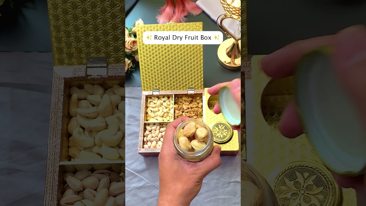✨2 Jars With 4 Partition Dry Fruits Box 🎁 Best for Gifting, Corporate Gift