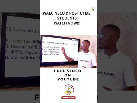 WAEC, NECO & NABTEB 2023 all videos on our YouTube channel
