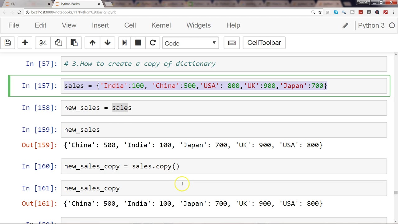 Python Dictionary Tutorial 17 | Python Dictionary Copy Function to create a duplicate dictionary