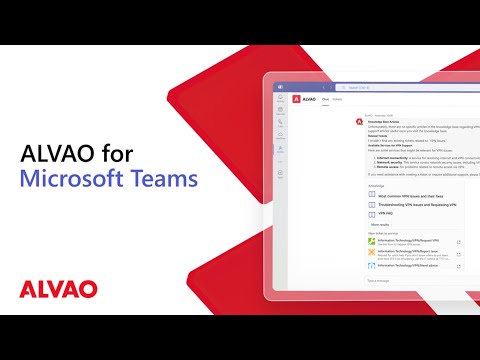ALVAO for Teams | ITSM in Microsoft Teams