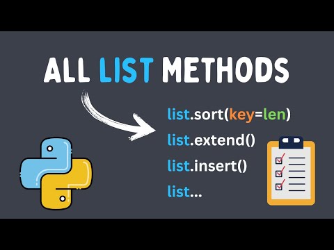 All Python List Methods in 12 Minutes