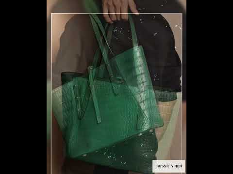 Unisex Genuine Crocodile Skin Leather Large Tote Shoulder Bag