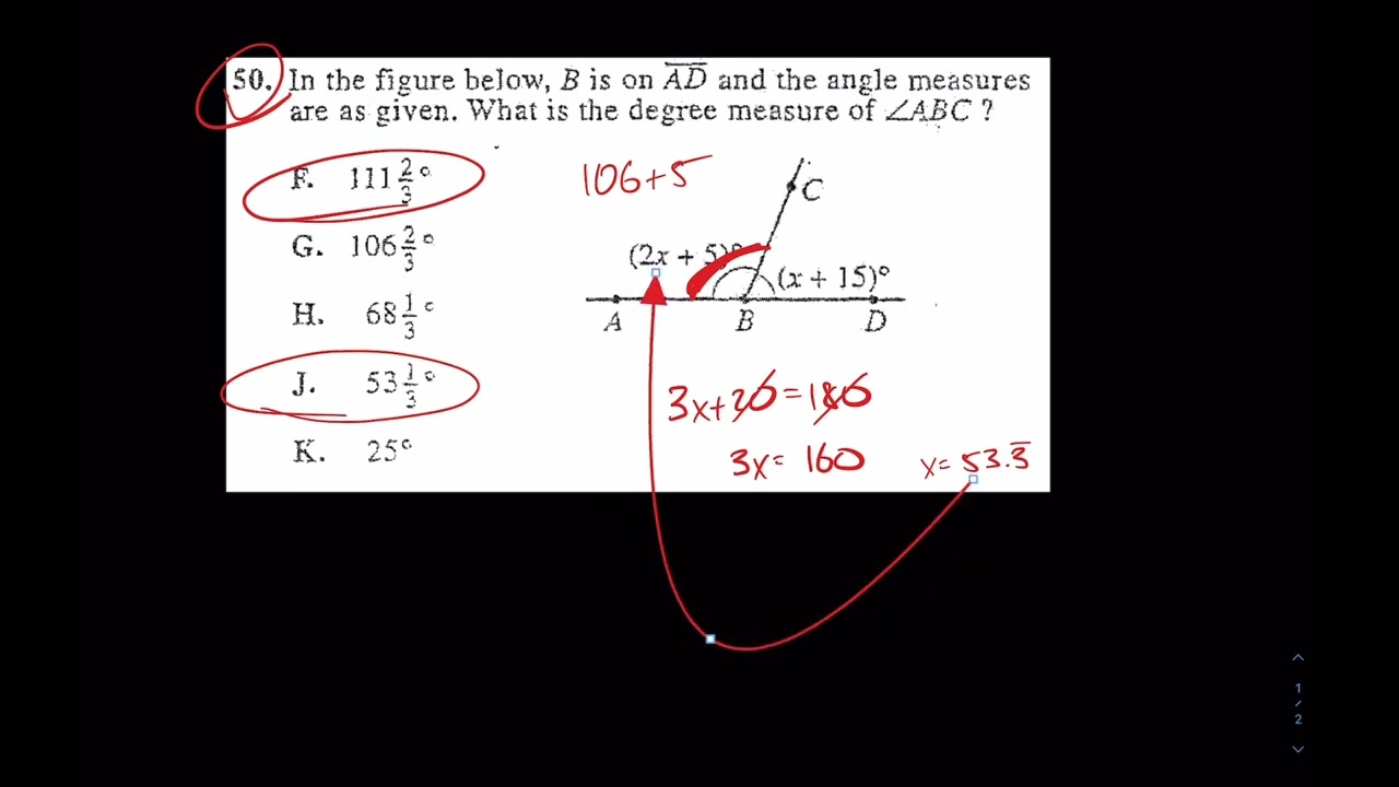 Angle Questions: SAT ACT MATH