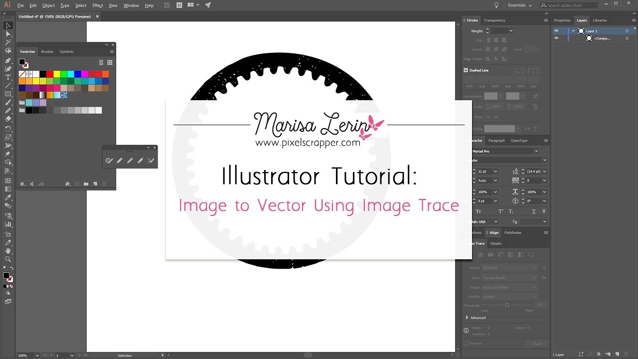 Turning a Black and White Image Into A Vector Using Illustrator