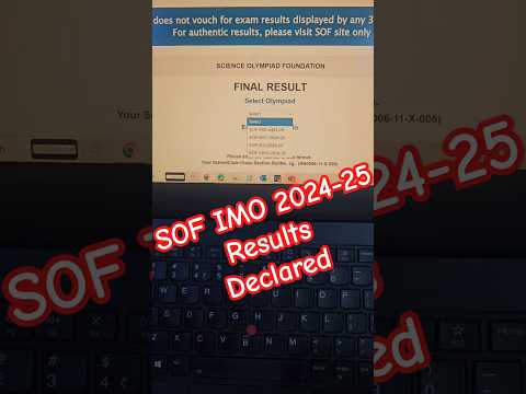 How to check SOF 2024-25 Results? #scienceolympiadfoundation #internationalmathematicalolympiad #nso