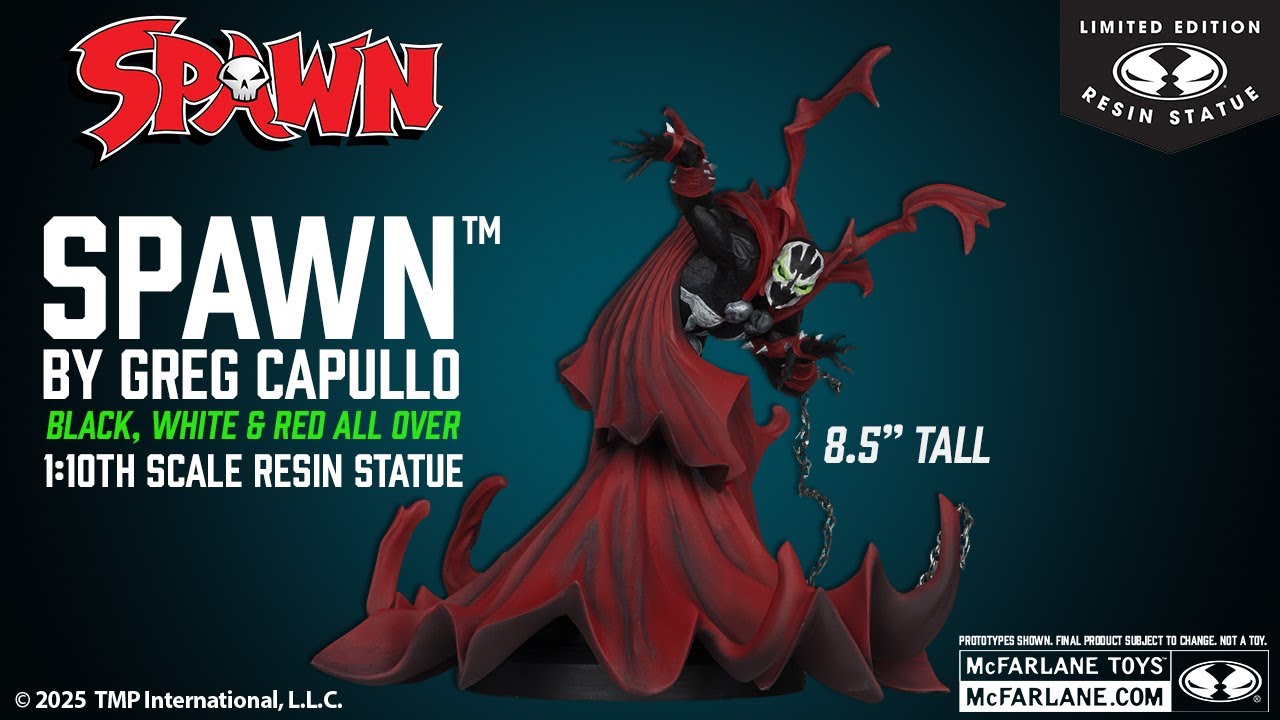 NEW Spawn™ Spawn by Greg Capullo (Black, White & Red All Over) Resin Statue |  Statue Showcase