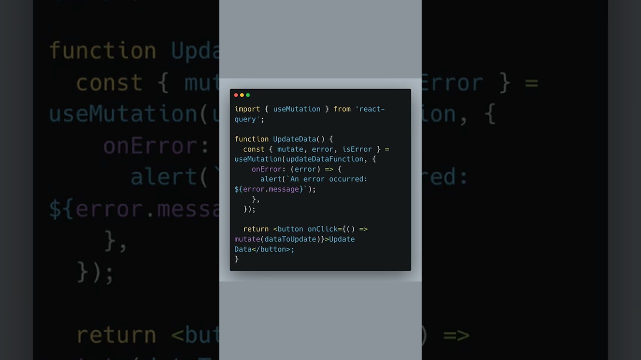 Master Error Handling in React with TanStack Query #React
