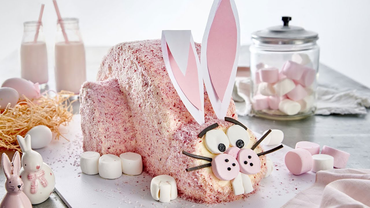 Easter Bunny Cake Recipe | myfoodbook | Printable Template