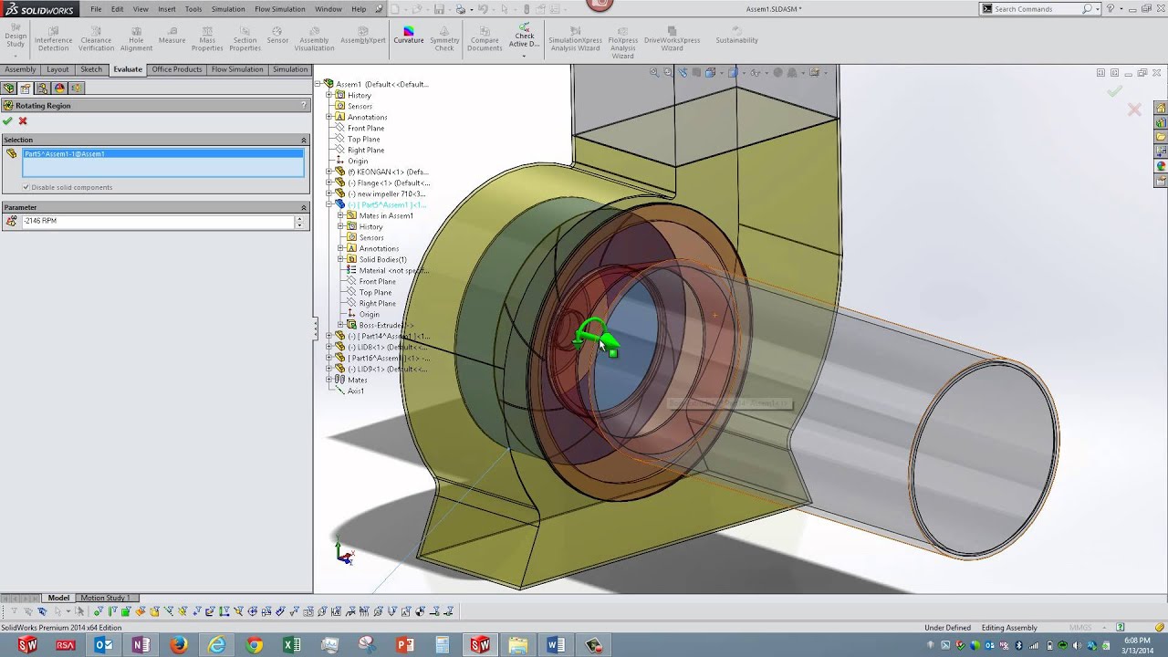 Suction Pump Simulation using Flow Simulation