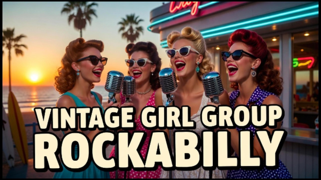 Vintage Girls Group Rockabilly 🔥 50s Retro Girl Power |  Pin-Ups & Rock & Roll Energy 🎤💋🎸⚡