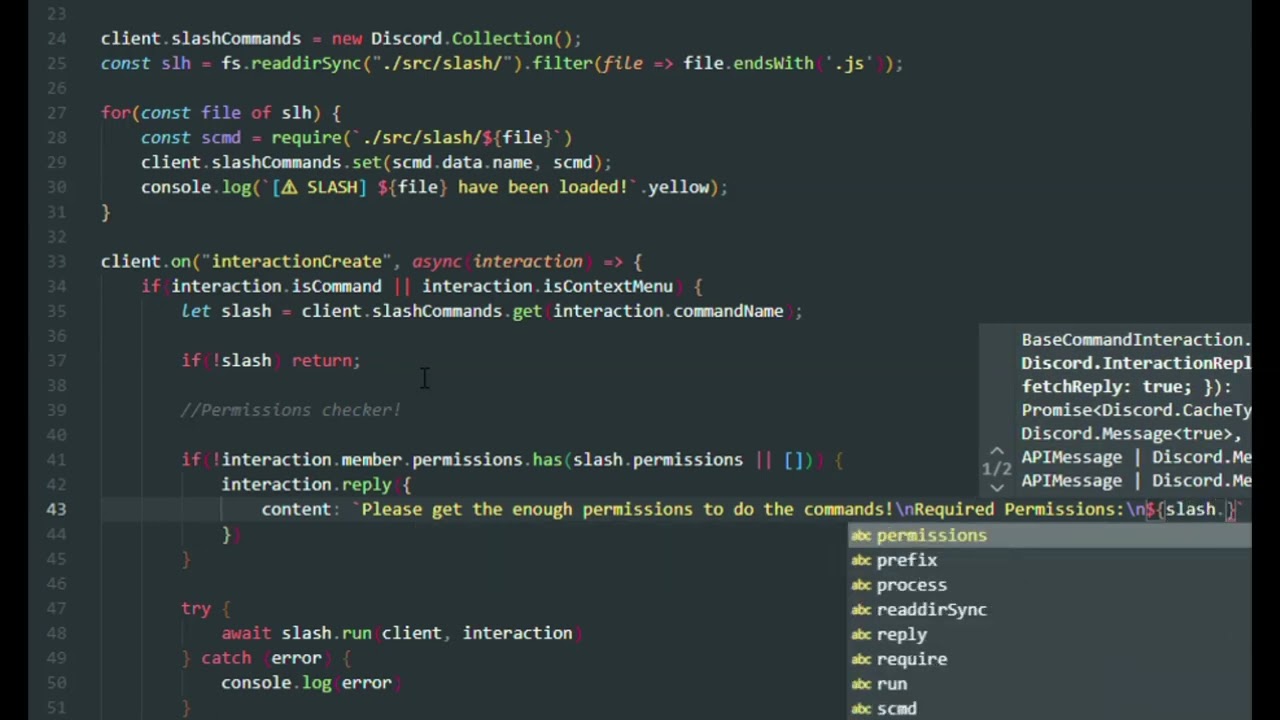 Discord.js v13 Tutorial - Permissions Handler (InteractionCreate Event)