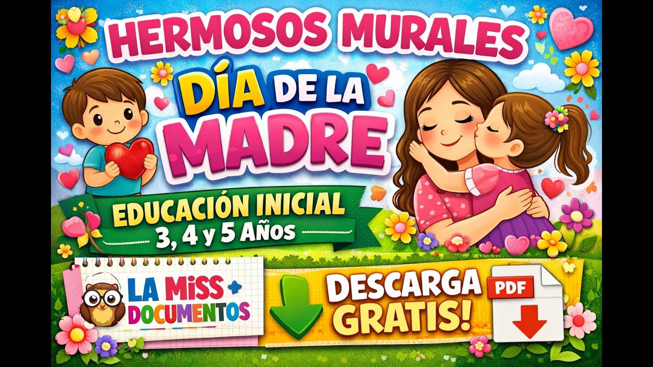 Murales para el DÍA DE LA MADRE 2026: Ideas Creativas y Material Gratis 🌸
