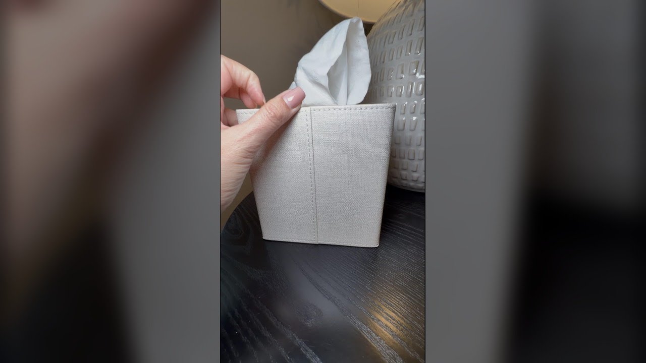Tissue Box Cover Square PU Leather