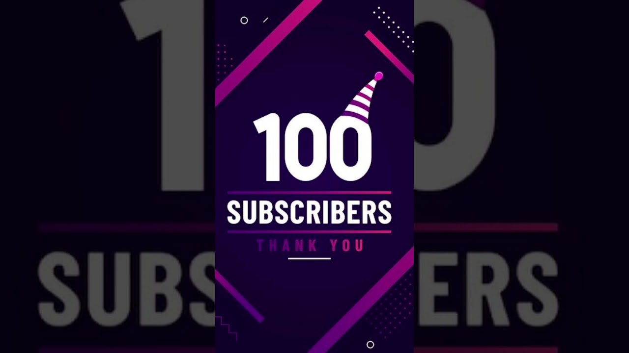 Thank you 100 subscribers celebration modern colorfuldesign Premium Vector#100subscribers #complete