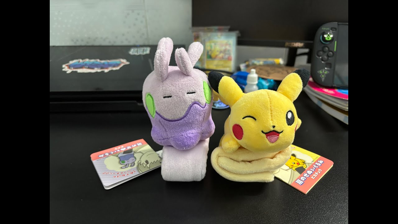 (Pokemon Center) Review Pokemon Shoulder Plush Pokemonm Goomy and Pikachu
