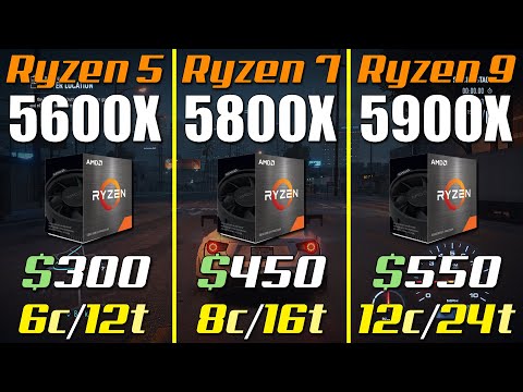 Ryzen 5 5600X vs. Ryzen 7 5800X vs. Ryzen 9 5900X | Test with RTX 3080