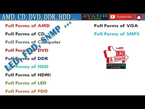 full form of amd | full form of ddr, full form of smps | computer related all full forms