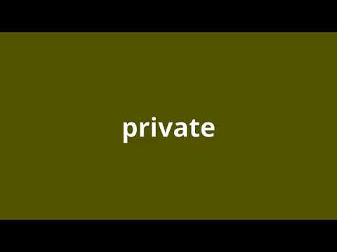 what is the meaning of private.