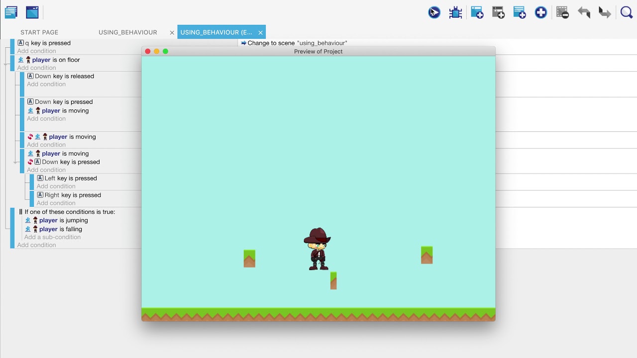 How to make a character slide | GDevelop 5 Tutorial