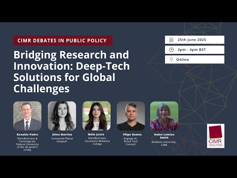 Deep-Tech Solutions for Global Challenges - CIMR Debate in Public policy