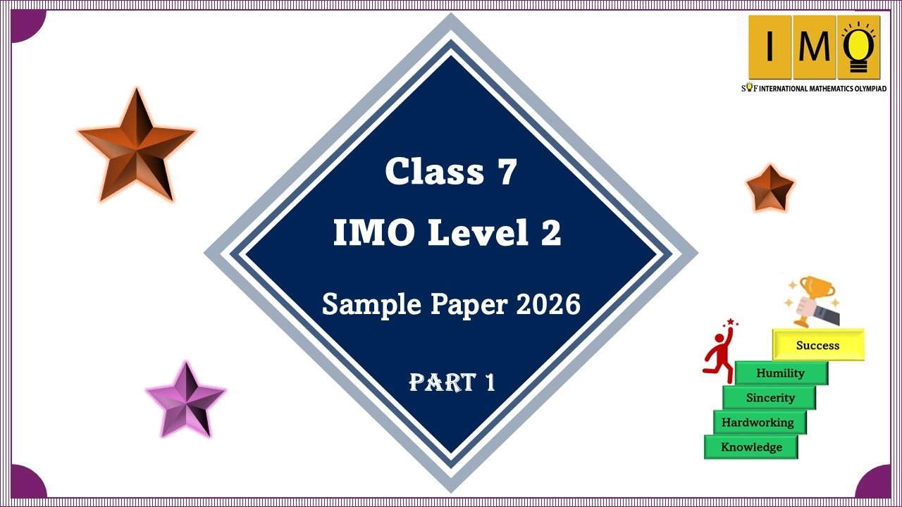 Class 7 IMO level 2 Sample Paper 2026 - Part 1| Previous Year Paper 2024-25