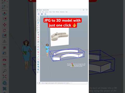 The fastest way to turn an image into a 3D model in SketchUp using the power of AI!